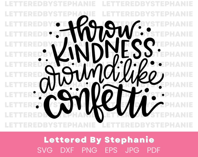 Throw Kindness Around Like Confetti Bulletin Board Cutouts Decor - Etsy