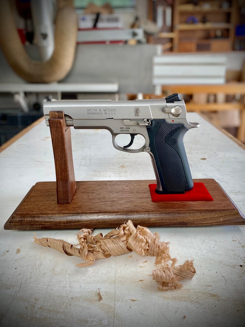 Handcrafted Pistol Display Stand - Etsy