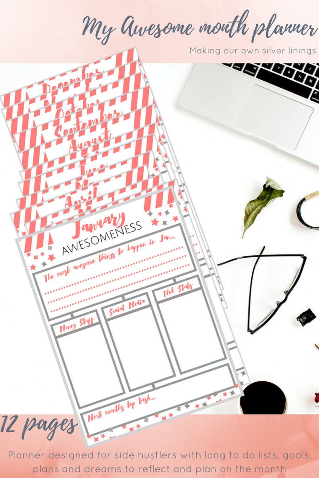 My Awesome Month Planner - Etsy