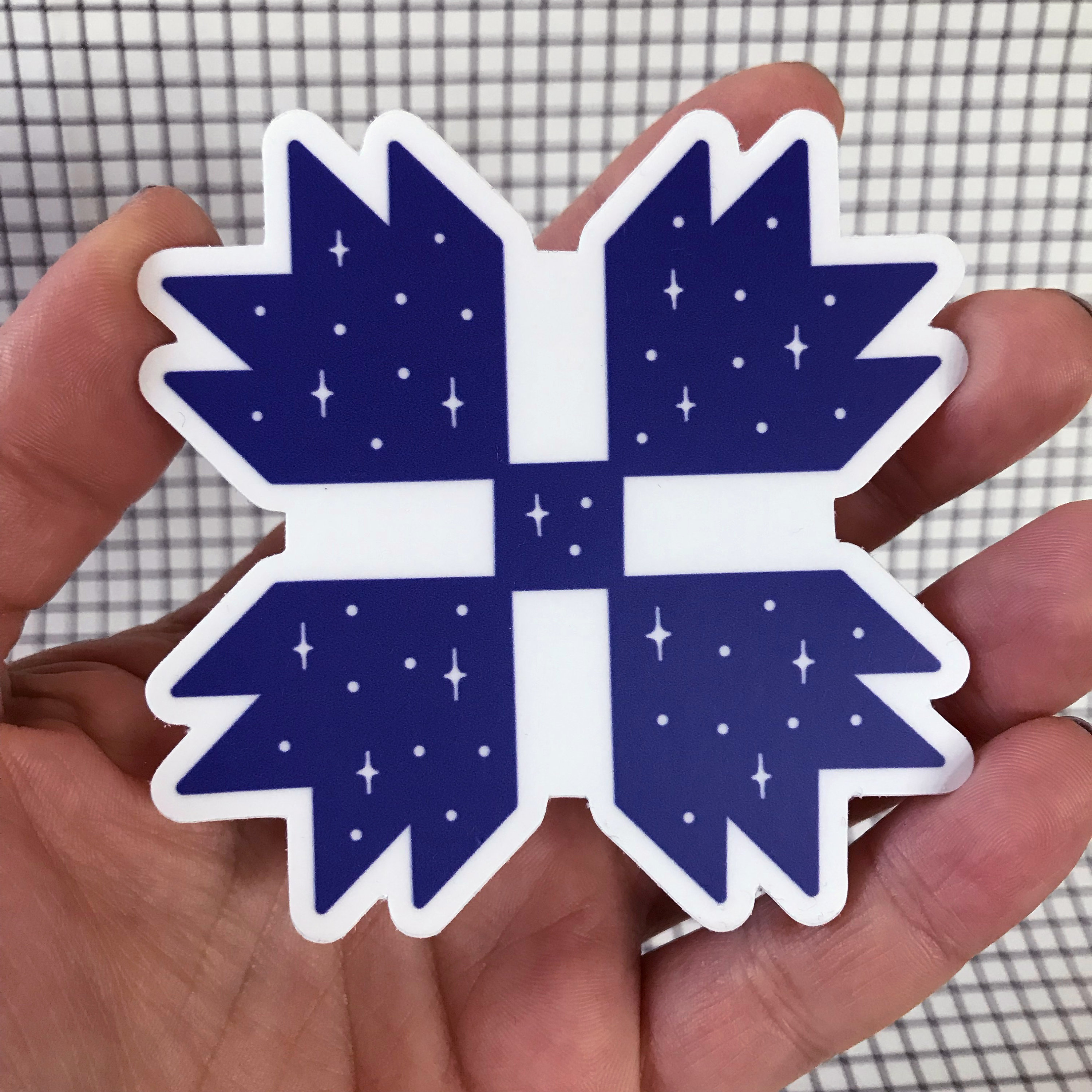 Trio of Quilt Block 3 Die Cut Vinyl Stickers - Etsy