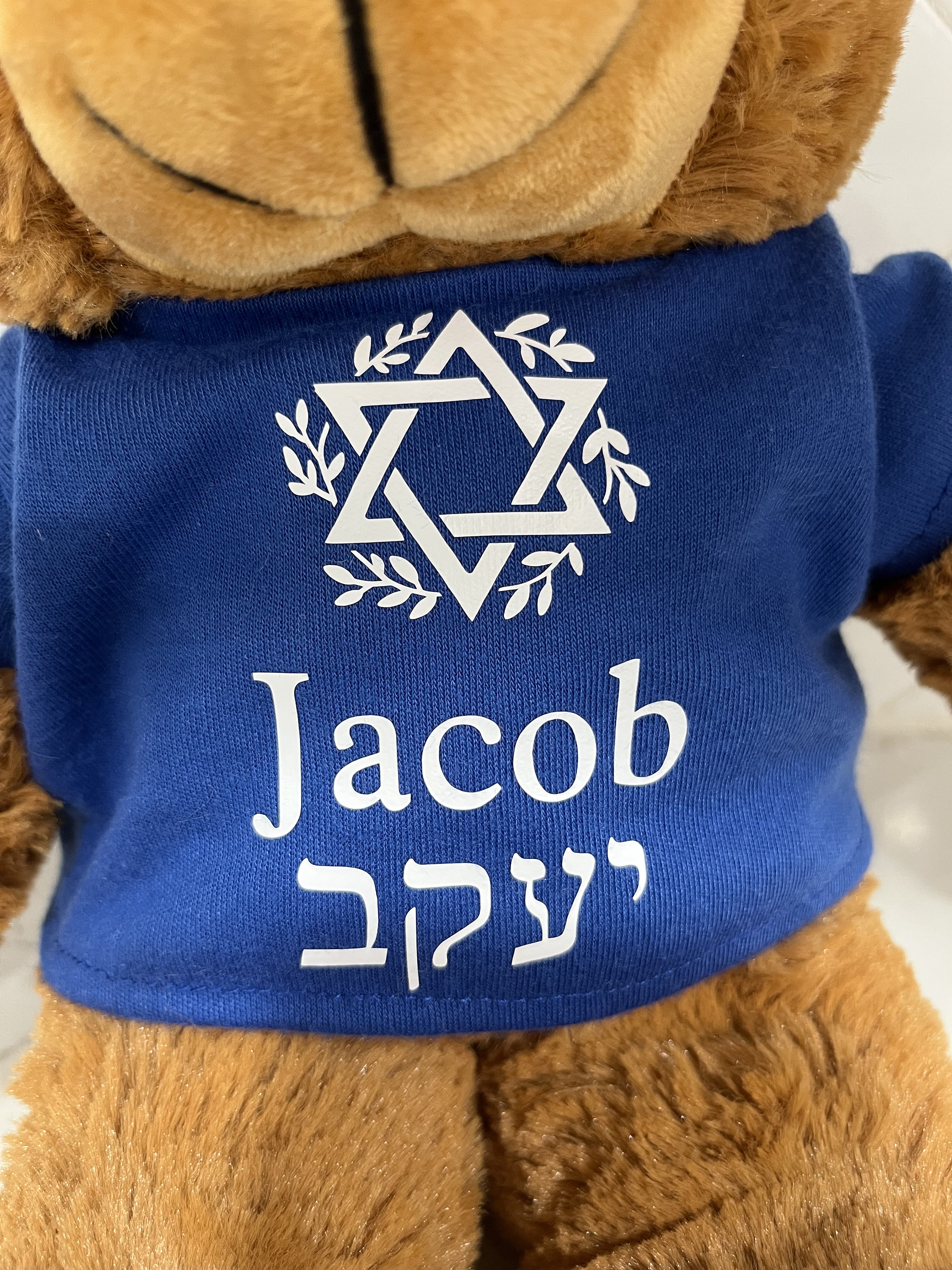 Jewish Teddy Bear, Personalized Jewish Bear , Gift for Jewish Child ...