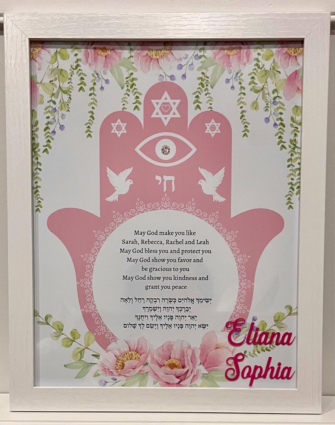 Jewish Girl Blessing, Jewish Baby Gift, Jewish Blessing Daughter, Baby ...