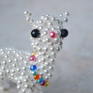 Lama and Friend, 2 Handmade Beaded Lamas, Bead Weaved Baby Lamas ...