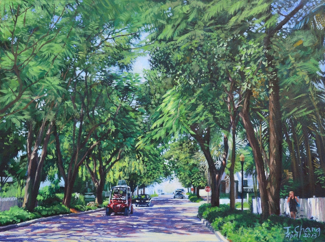 Key West Painting- Green Tunnel- Oil Painting Art Reproduction Print ...