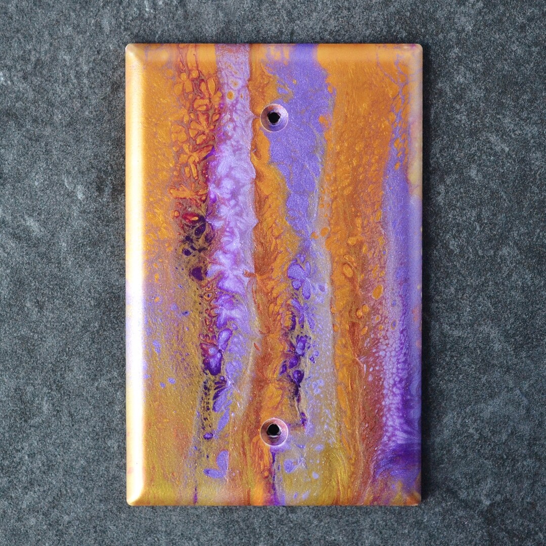 Acrylic Pouring on Blank Wall Plate #MB117, Gilded Age Theme, Satin ...