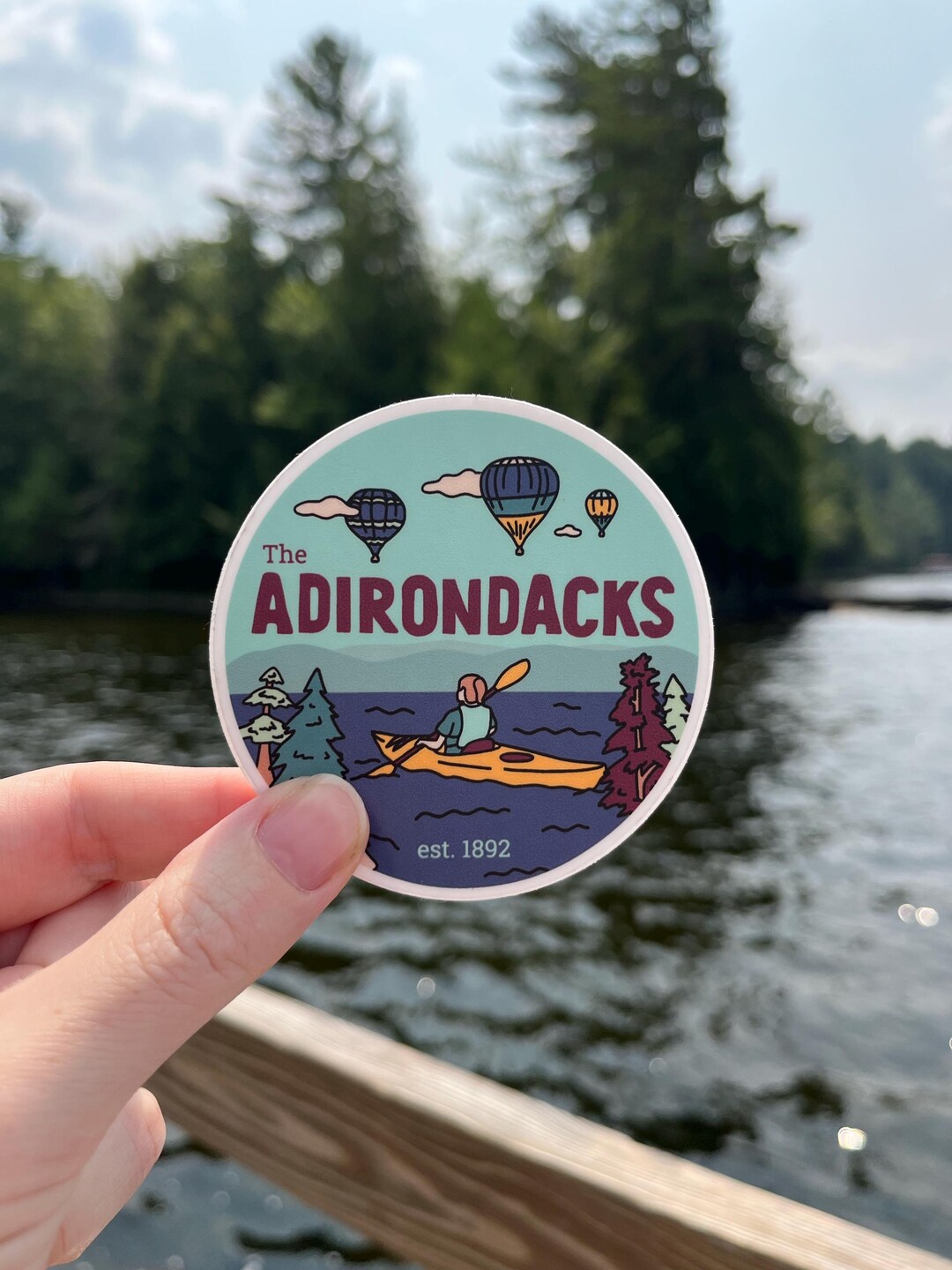 Adirondack Kayaker, 3” Waterproof Decal - Etsy