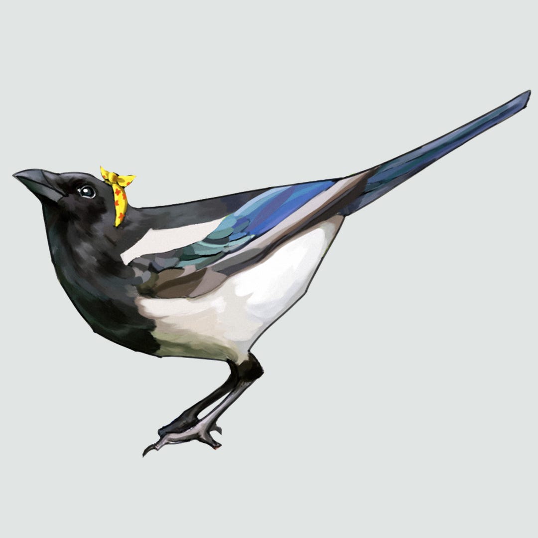 Magpie Vinyl Sticker | Original Art Alaska Styles - Etsy