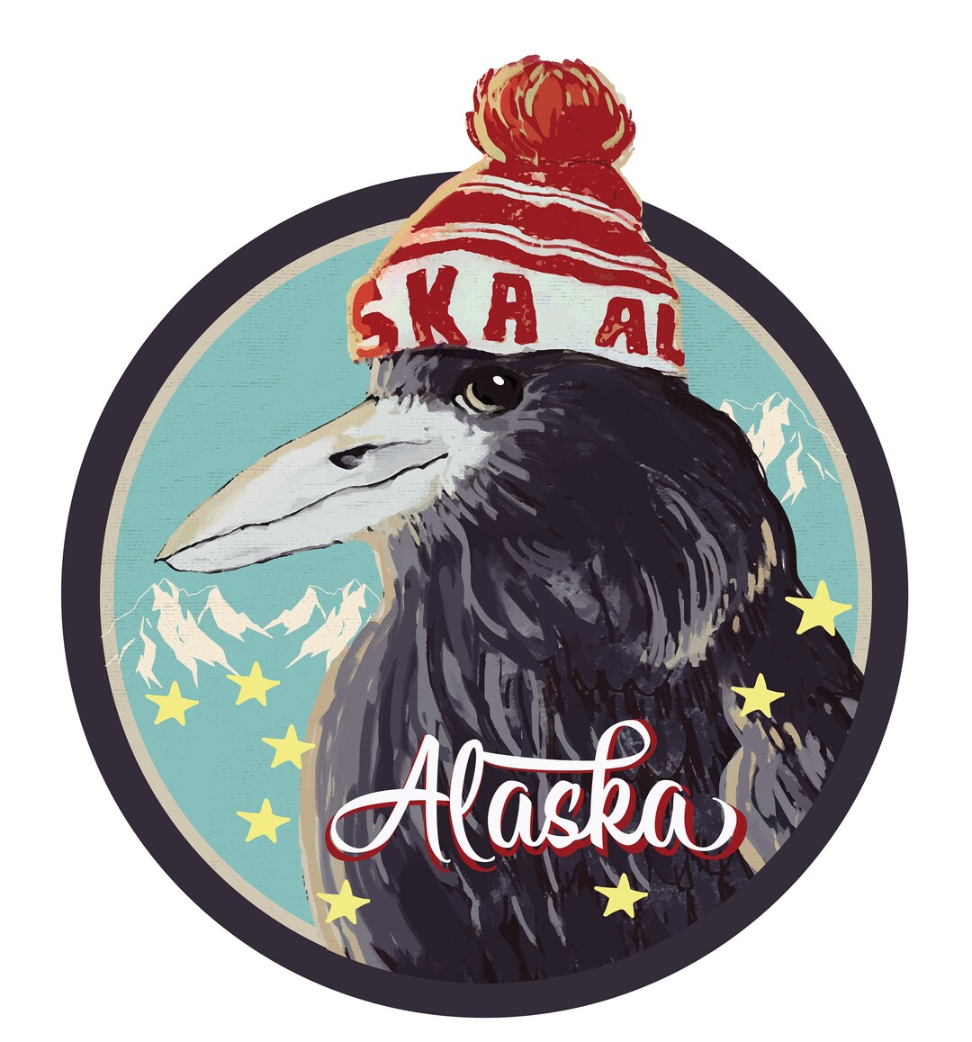 Raven Alaska Vinyl Decal | Vinyl Stickers | Laptop Sticker | Water ...