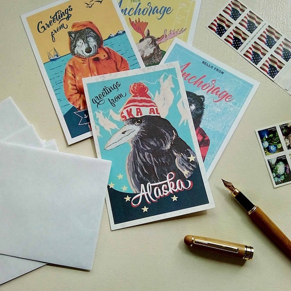Alaska Postcards - Etsy