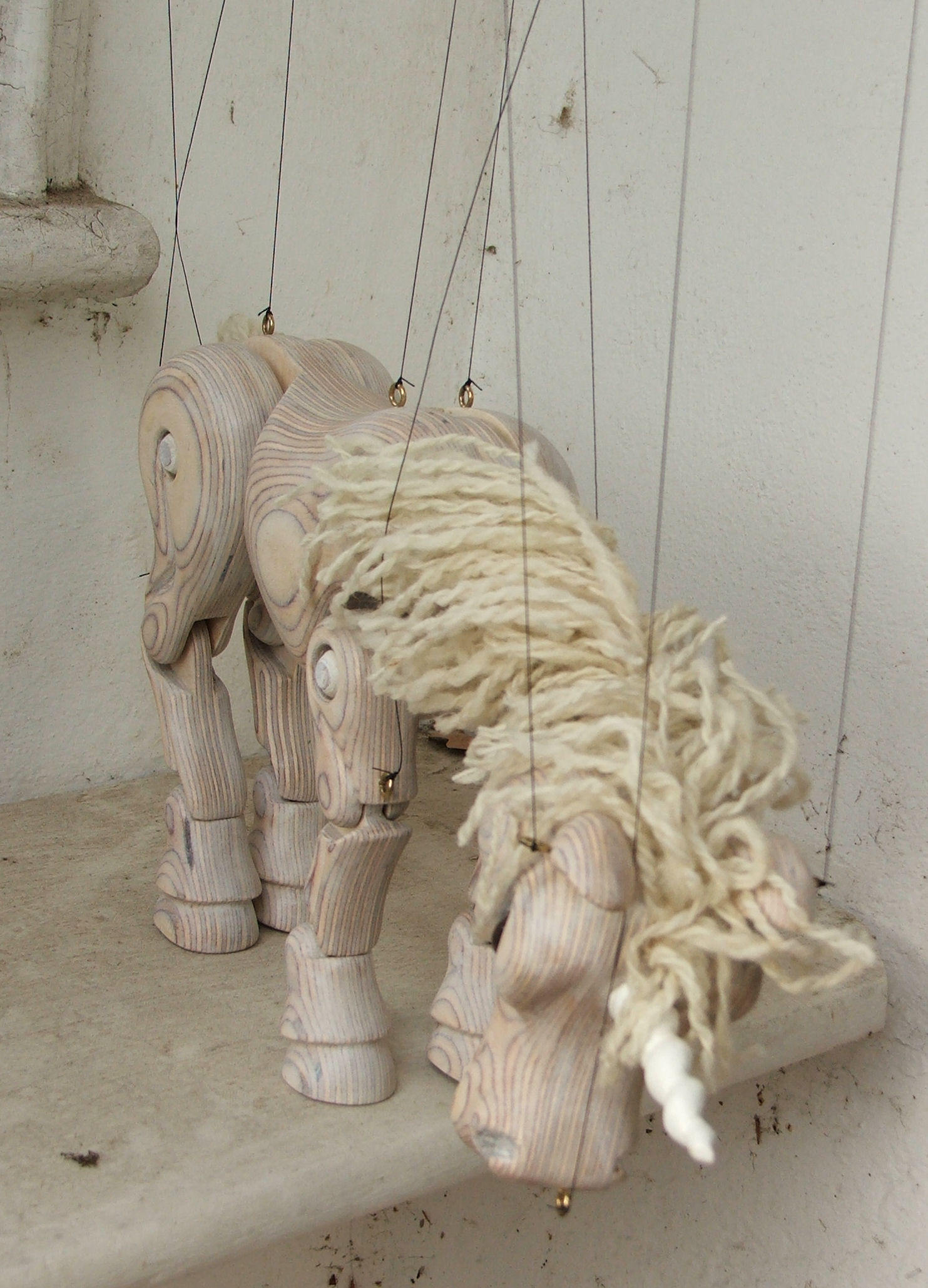 Unicorn Puppet Strung Marionette Handmade in Staffordshire England ...