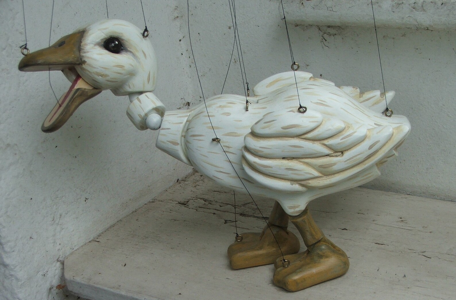 White Duck Strung Puppet Marionette Hand Made to Order in - Etsy