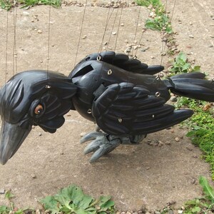 Raven Bird Strung Puppet Marionette Hand Made to Order in Staffordshire ...