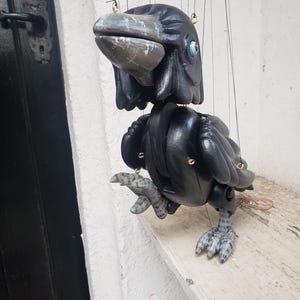 Raven Bird Strung Puppet Marionette Hand Made to Order in Staffordshire ...