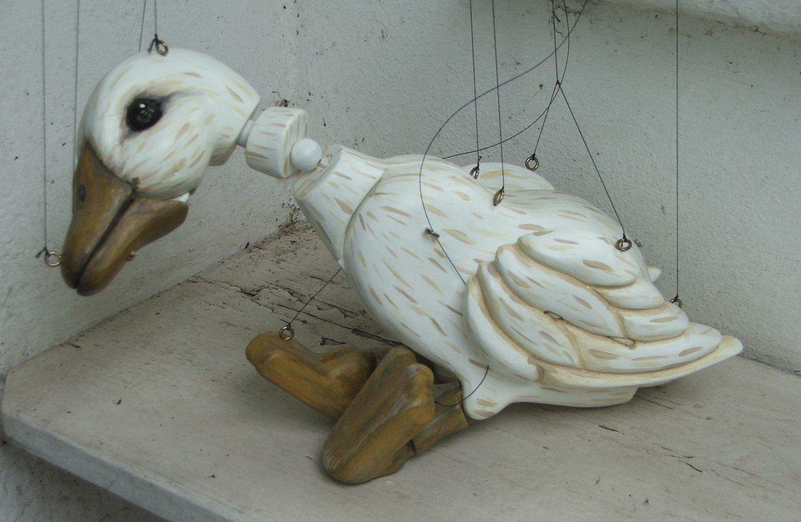 White Duck Strung Puppet Marionette Hand Made to Order in - Etsy