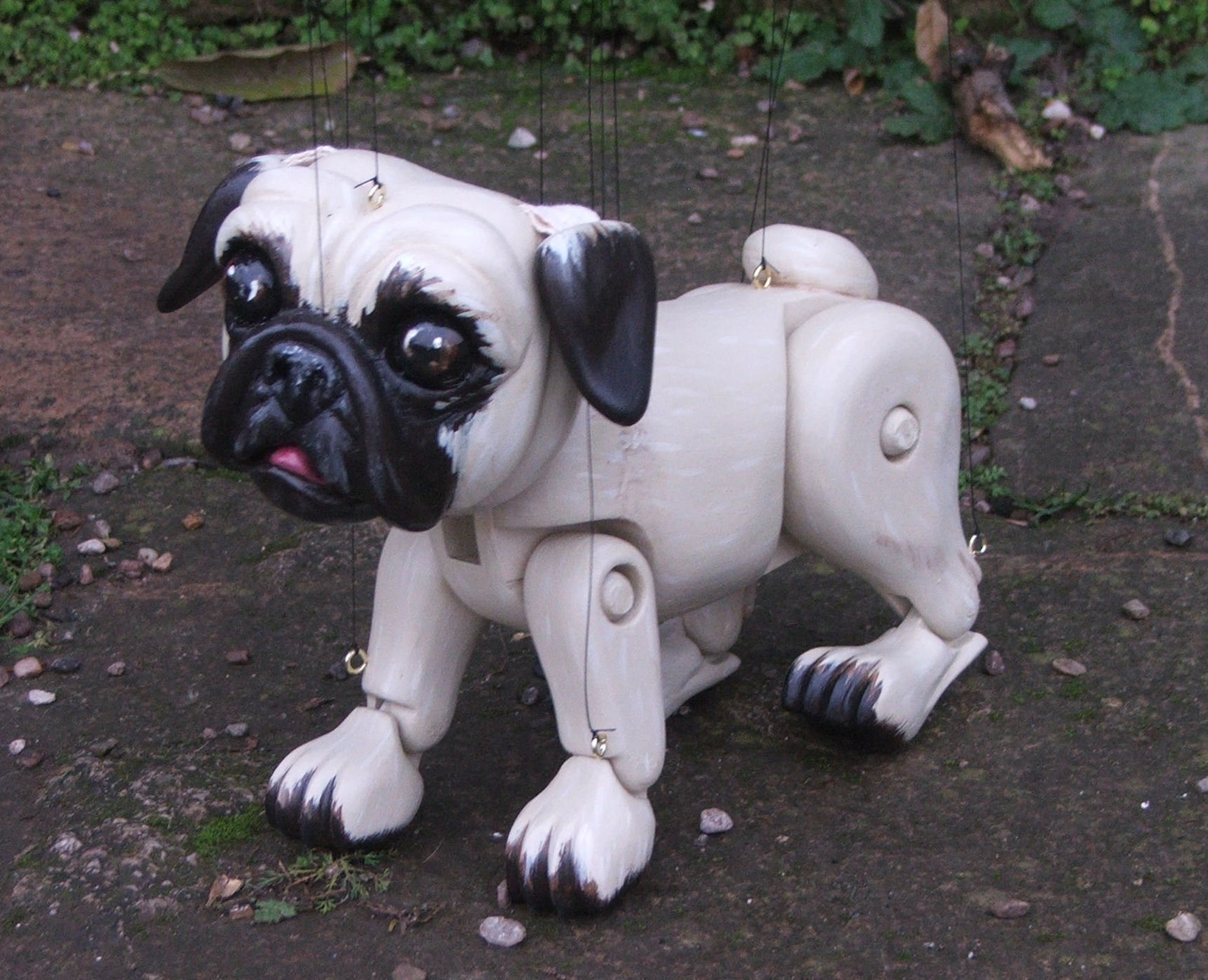 Pug Dog Puppet Strung Marionette Hand Made to Order in - Etsy