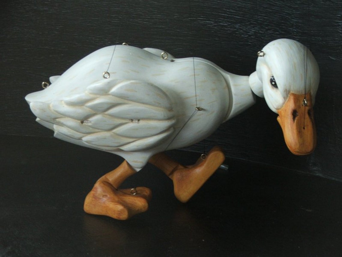 White Duck Strung Puppet Marionette Hand Made to Order in - Etsy
