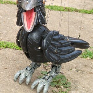 Raven Bird Strung Puppet Marionette Hand Made to Order in Staffordshire ...
