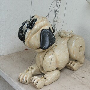 Pug Dog Puppet Strung Marionette Hand Made to Order in Staffordshire ...