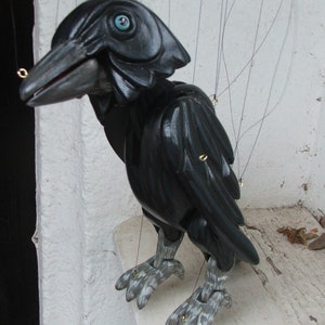 Raven Bird Strung Puppet Marionette Hand Made to Order in Staffordshire ...