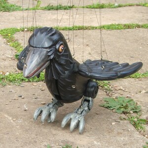 Raven Bird Strung Puppet Marionette Hand Made to Order in Staffordshire ...