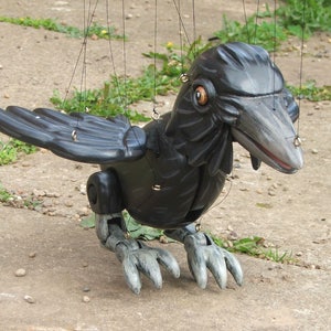 Raven Bird Strung Puppet Marionette Hand Made to Order in Staffordshire ...