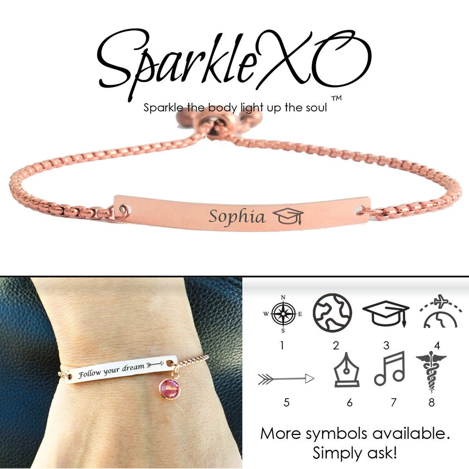 Graduation Bracelet Graduation Gift Personalized Bracelet for Graduate ...