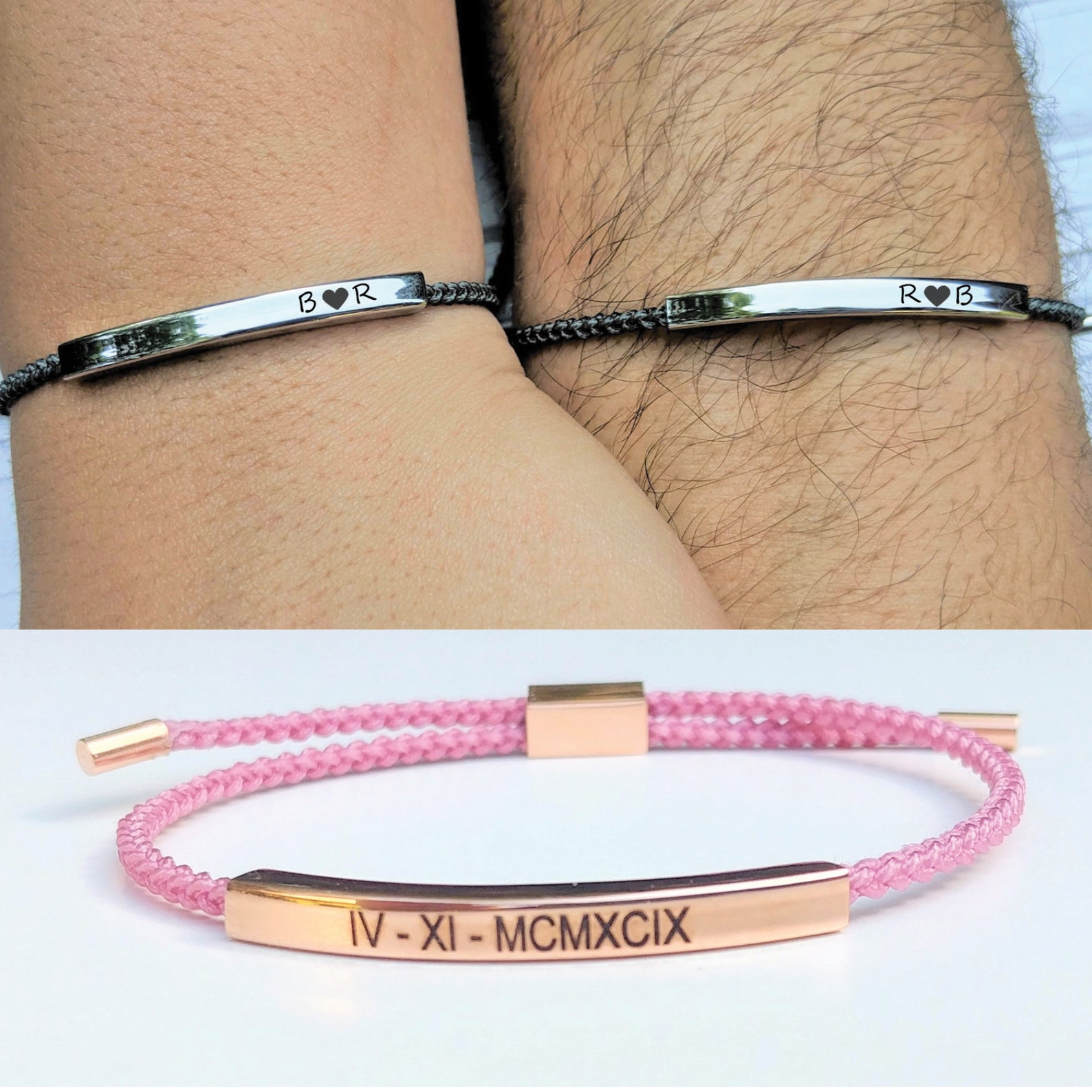 Graduation Gifts Personalized Gold Bar Bracelet Engraved Bracelets ...