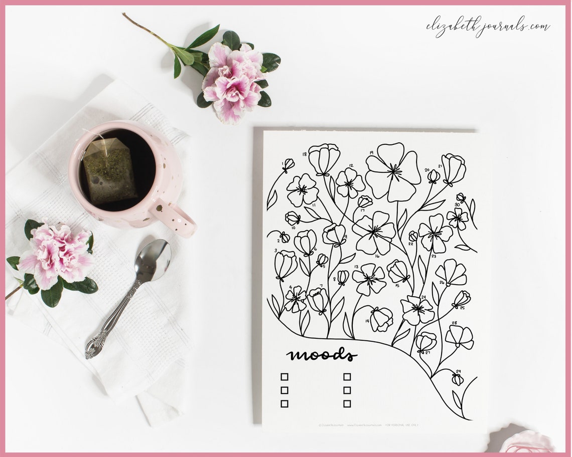 Vine like bullet journal flowers - verysingles