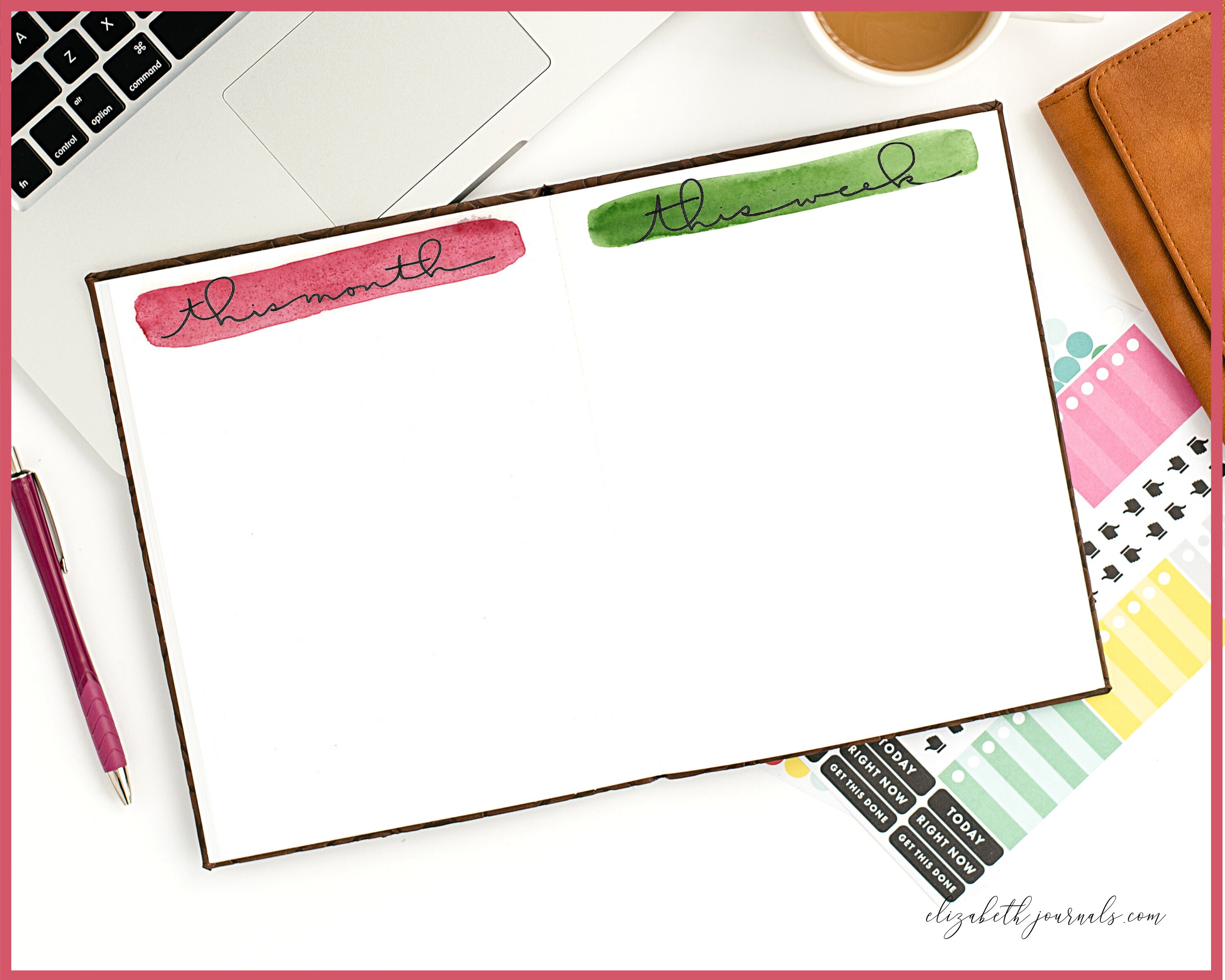 Paper & Party Supplies Calendars & Planners Paper A5 Size Bullet ...