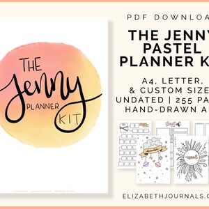 The Jenny Pastel Planner Kit A4 & Letter Sizes 255 Pages - Etsy