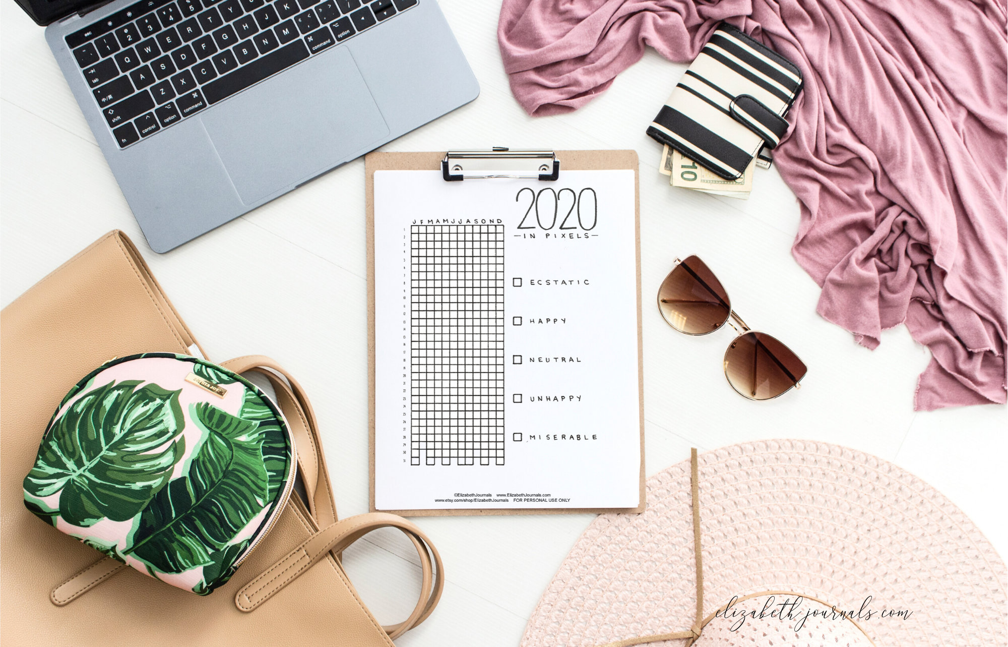 Year in Pixels Mood Tracker 2020 2025 A5 Letter Size | Etsy