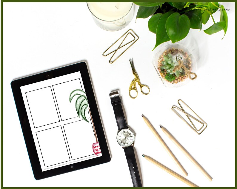 Watercolor Palm Tree Weekly Log Grid Style A5 Size - Etsy