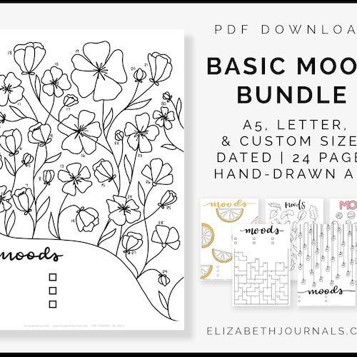 Seasonal Mood Tracker Bundle 13 Mood Trackers Printable - Etsy