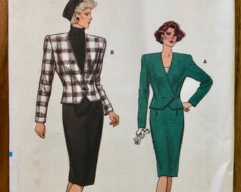 80s Shirt Sewing Pattern / Vintage 1980s Women's Top / Blouse / Sizes 8 ...