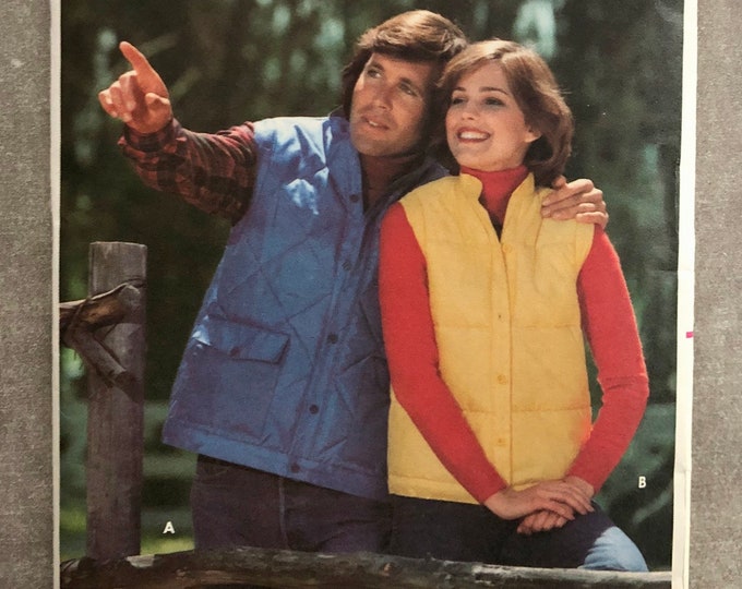 Quilted Puffer Vest Sewing Pattern / Vintage 1970s Women's - Etsy