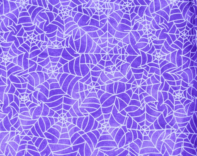 Spiderweb Halloween Fabric / 45" Wide / Cotton / Sold by the Half Yard ...