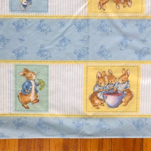 Beatrix Potter Peter Rabbit Fabric / Vintage Novelty Border Pattern ...