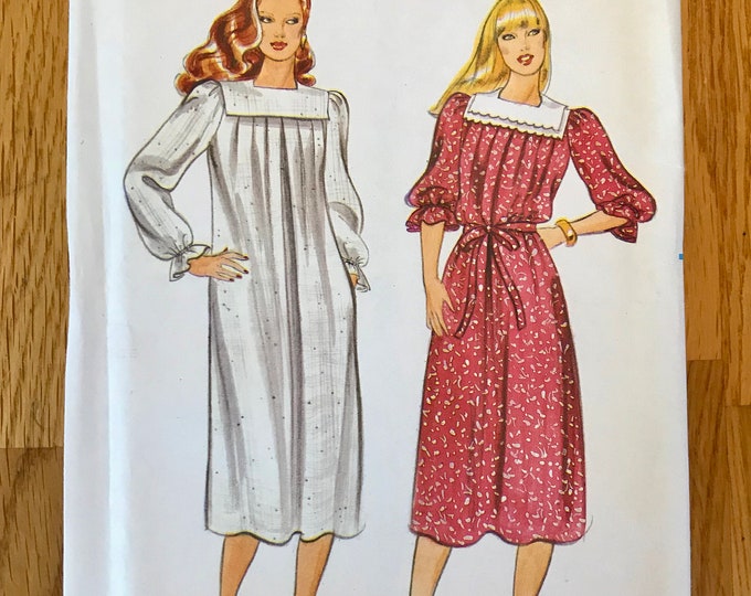 80s Pleated Dress Sewing Pattern / Vintage Women's Dresses / Square ...