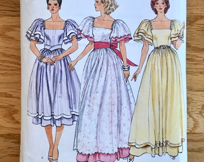 Evening Gown Sewing Pattern / 80s Vintage Ball Gown / Wedding - Etsy