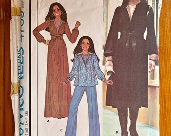 70s Maxi Dress Sewing Pattern / Vintage 1970s Women's Gown - Etsy