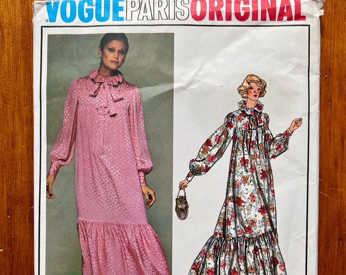 Yves Saint Laurent Sewing Pattern / 1970s Vintage Vogue Paris Original ...