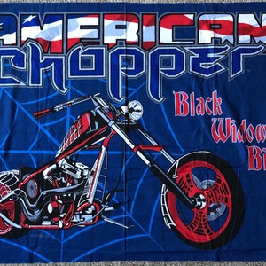 Harley Davidson Fabric Panel / Black Widow Bike American Chopper / Wall ...