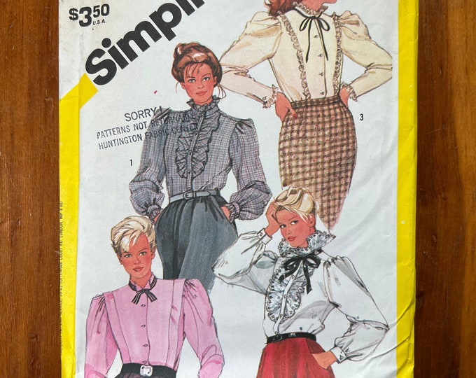 70s Ruffle Blouse Sewing Pattern / Vintage 1970s Women's Top / Size 24 ...