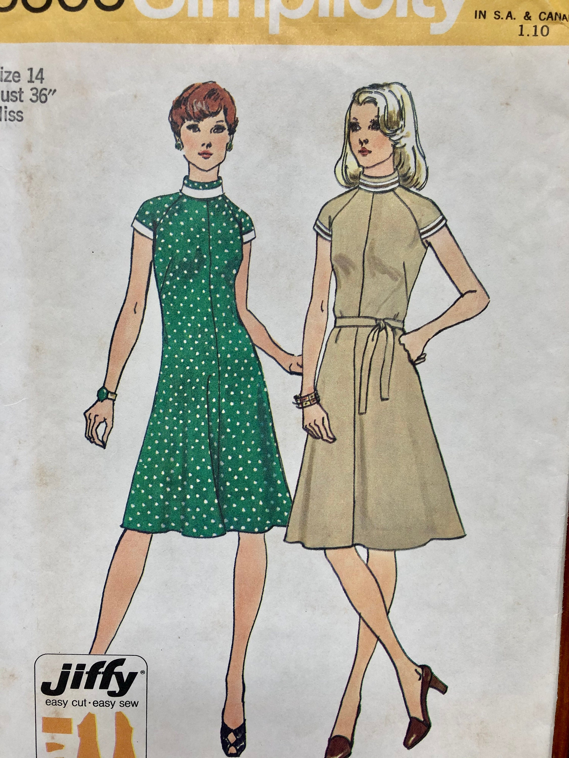 1970s Dress Sewing Pattern / Vintage Jiffy / Easy to Sew - Etsy