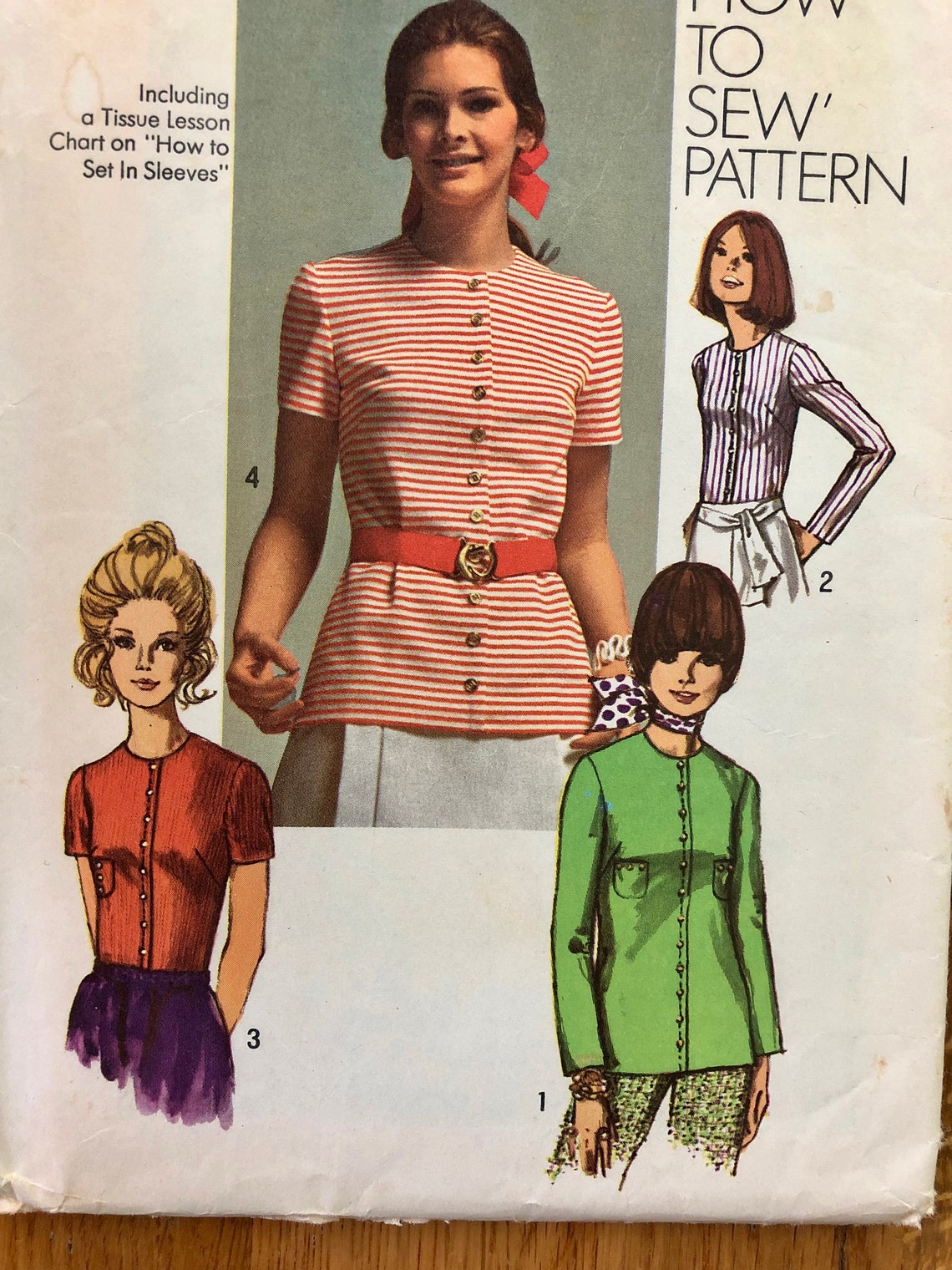 1970s Women's Tops Sewing Pattern / 70s Vintage | Etsy