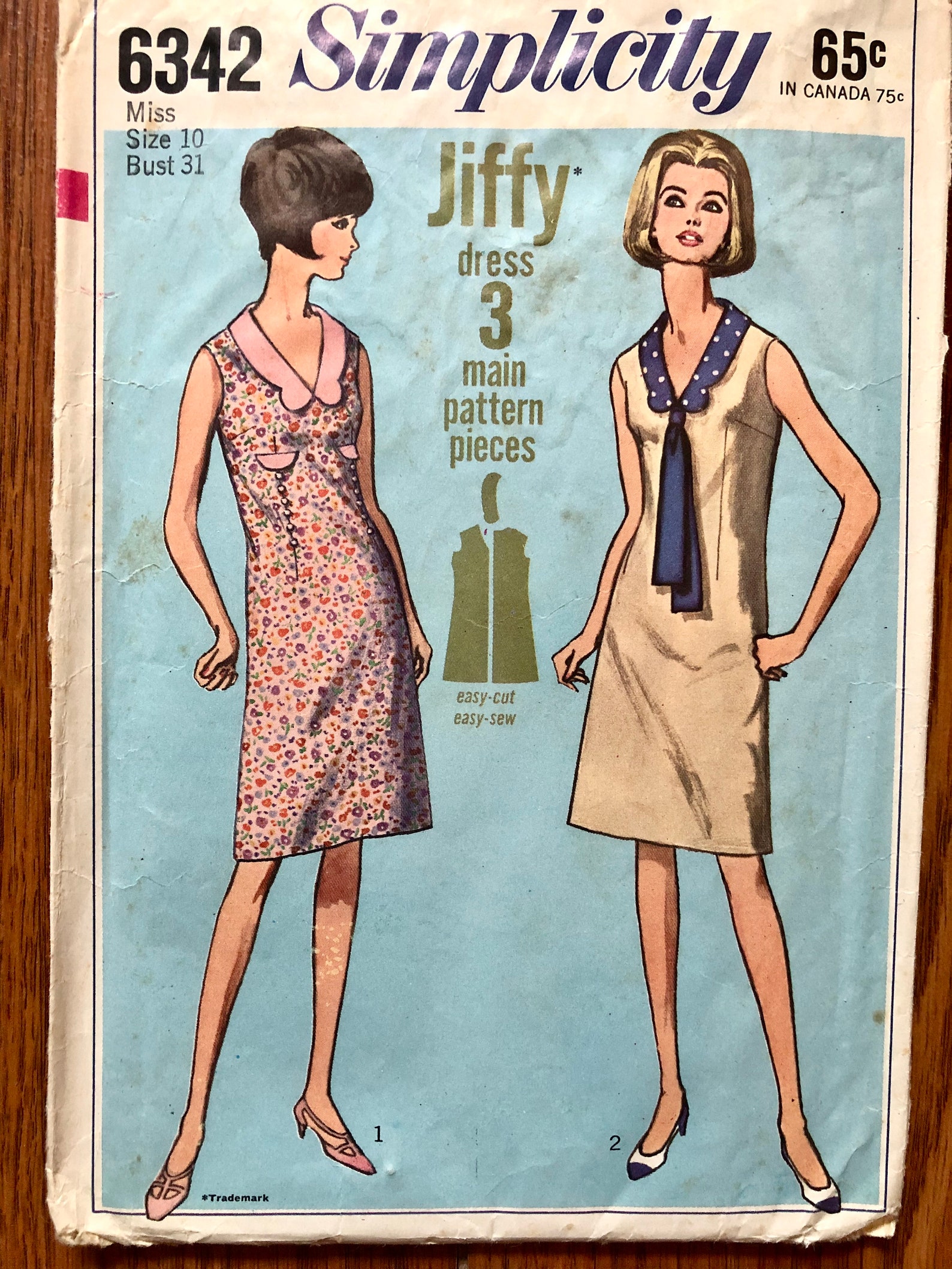 1960s Mod Dress Sewing Pattern / 60s Vintage Jiffy / Easy to - Etsy