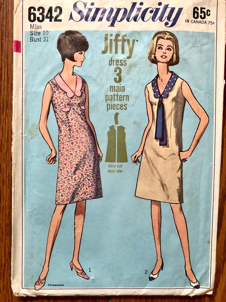 1960s Mod Dress Sewing Pattern / 60s Vintage Jiffy / Easy to - Etsy