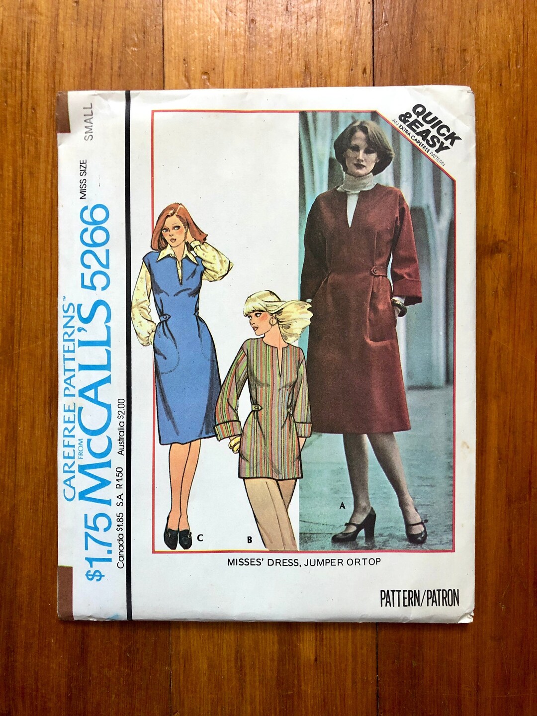 70s Dress & Top Sewing Pattern / Vintage 1970s Women's - Etsy