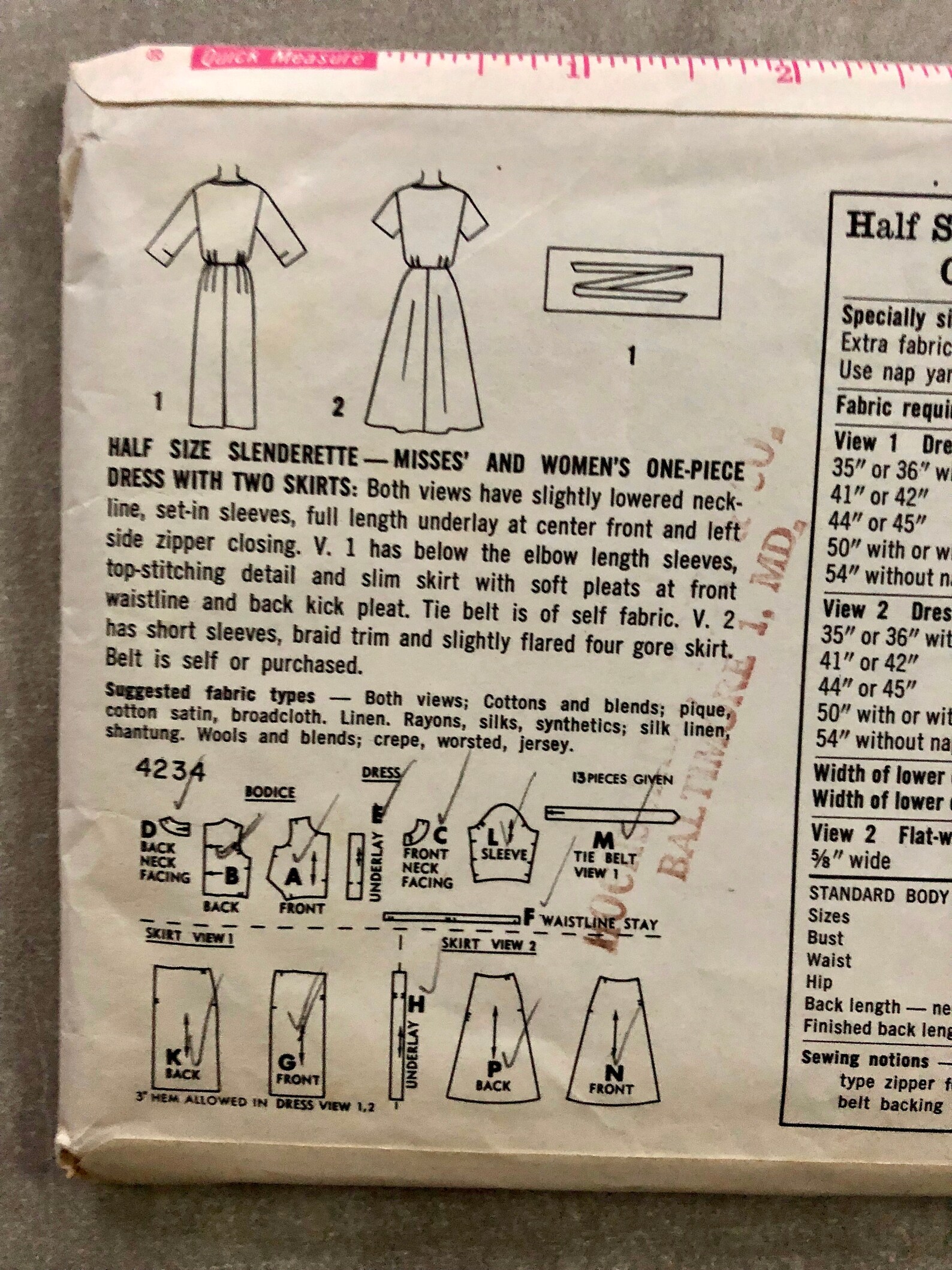 60s Mod Dress Sewing Pattern / 1960s Vintage A-line or Sheath - Etsy