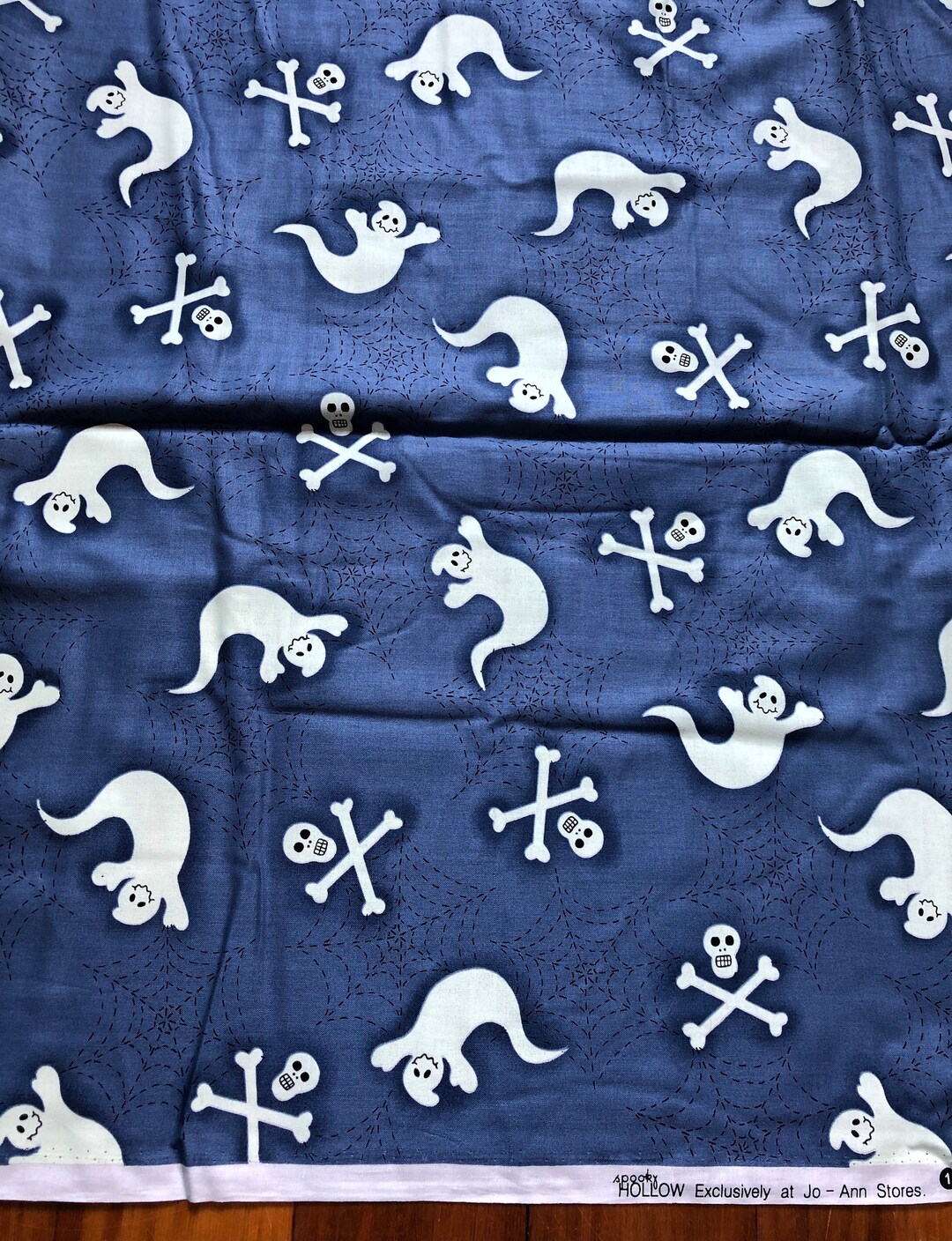 Halloween Ghosts Fabric / GLOW in the DARK / 44" Wide / Sold by the ...